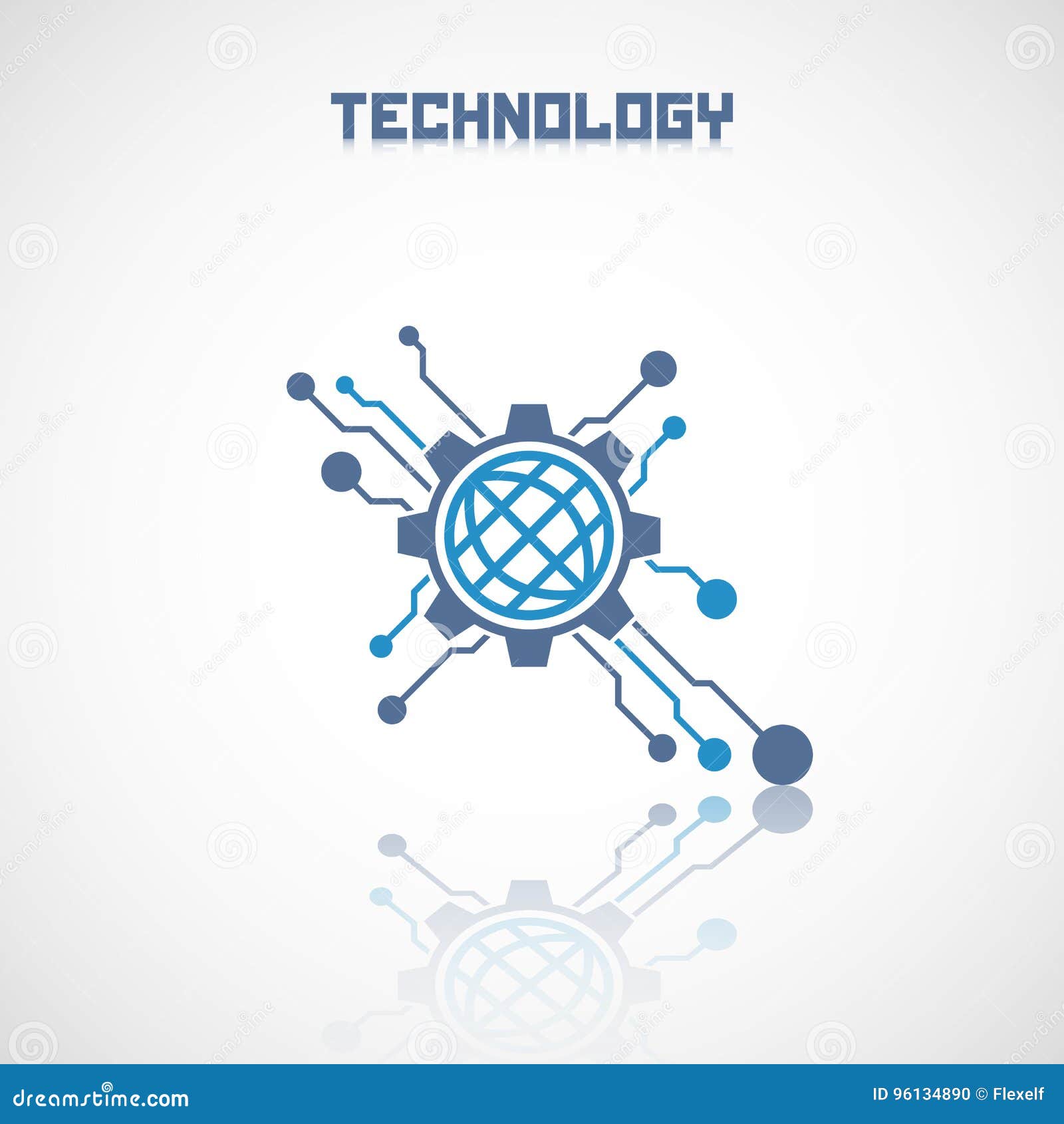 Abstract Technology Logo with Reflect. Stock Vector - Illustration of ...