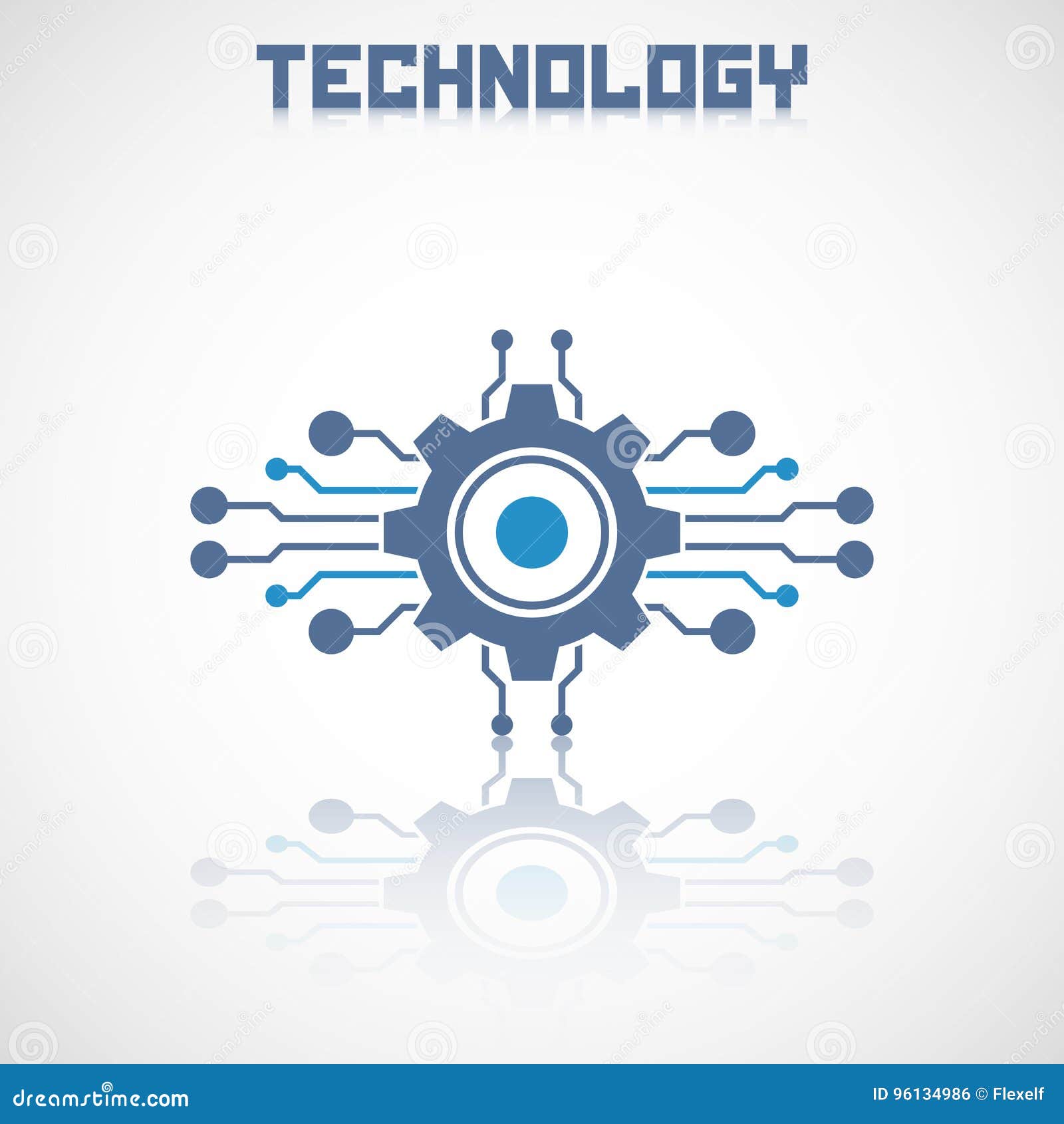 Abstract Technology Logo with Reflect. Stock Vector - Illustration of ...