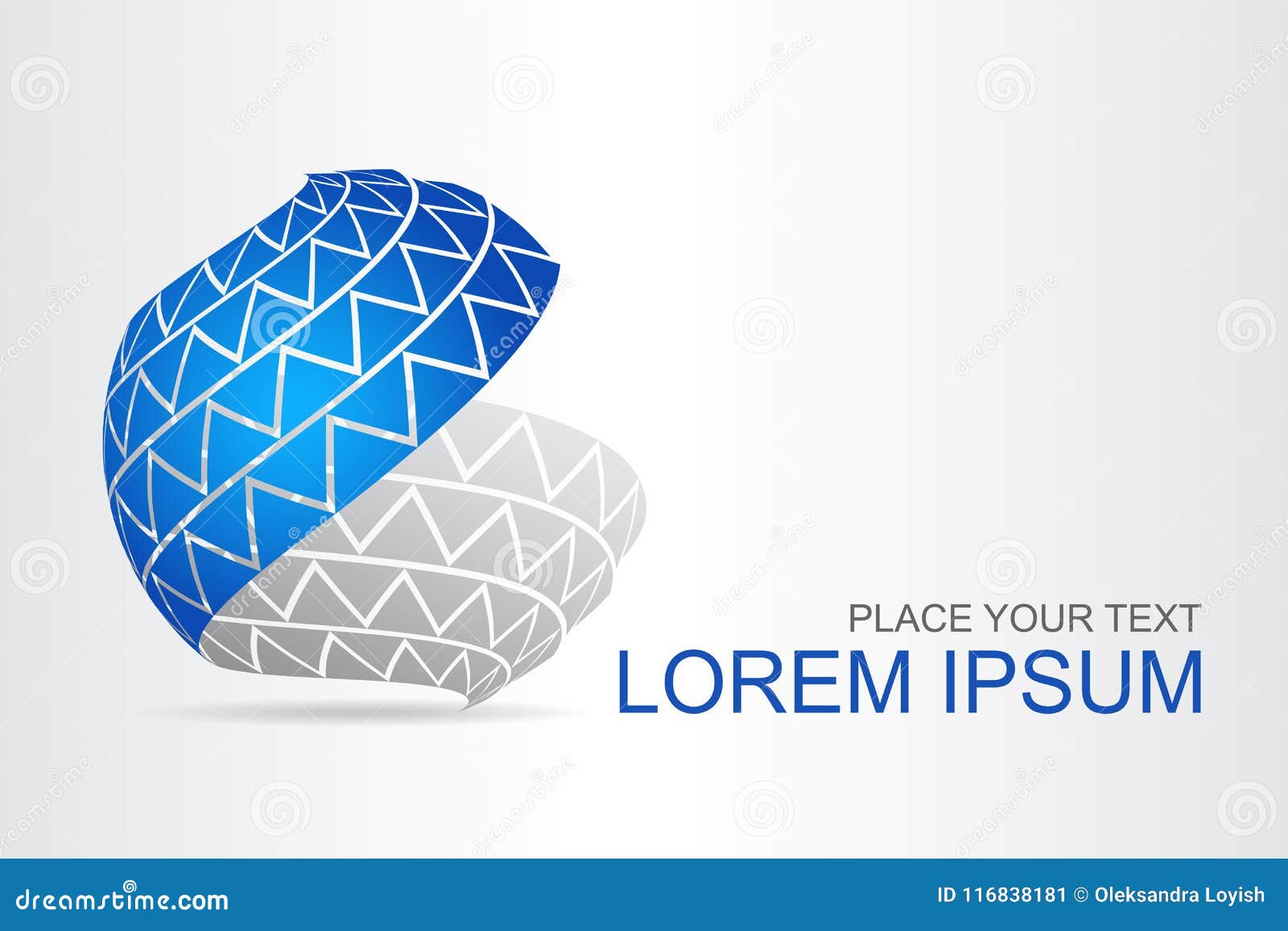 Abstract Technology Logo Stylized Spherical Surface with Abstract ...