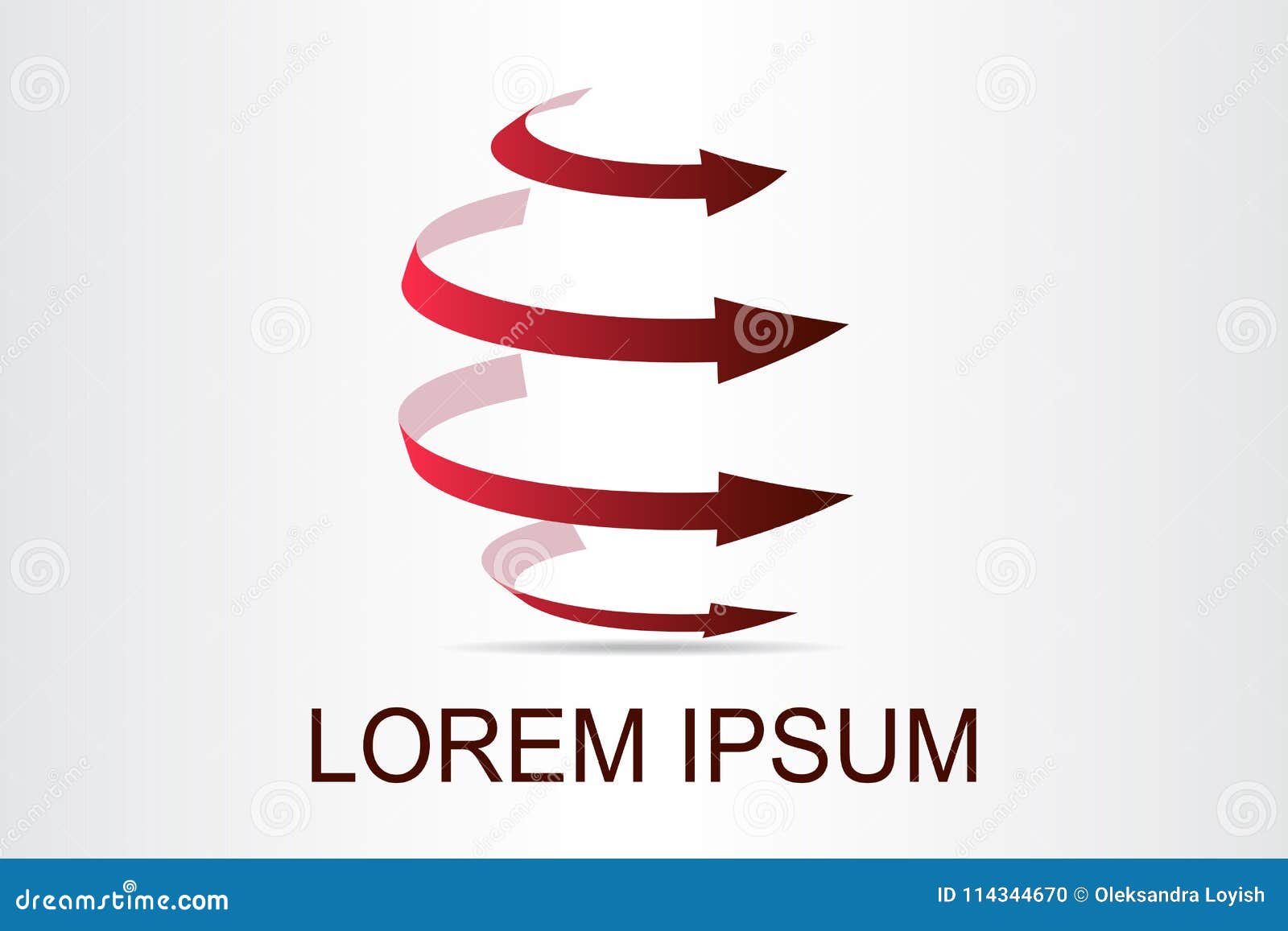 Abstract Technology Logo Stylized Spherical Surface with Arrow Shapes ...