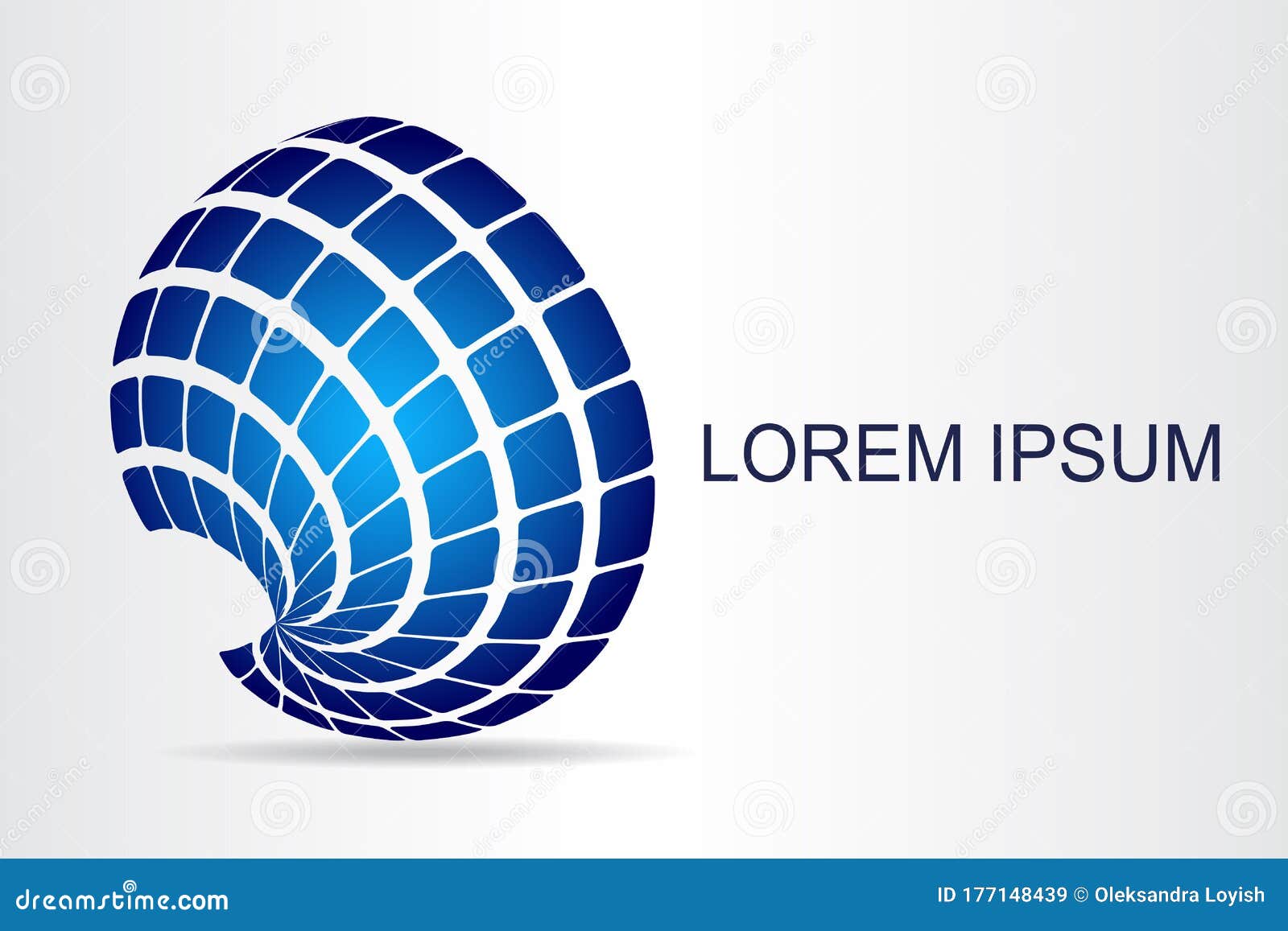 Stylized Spherical Surface With Shapes Of Stars. Template For Logo ...