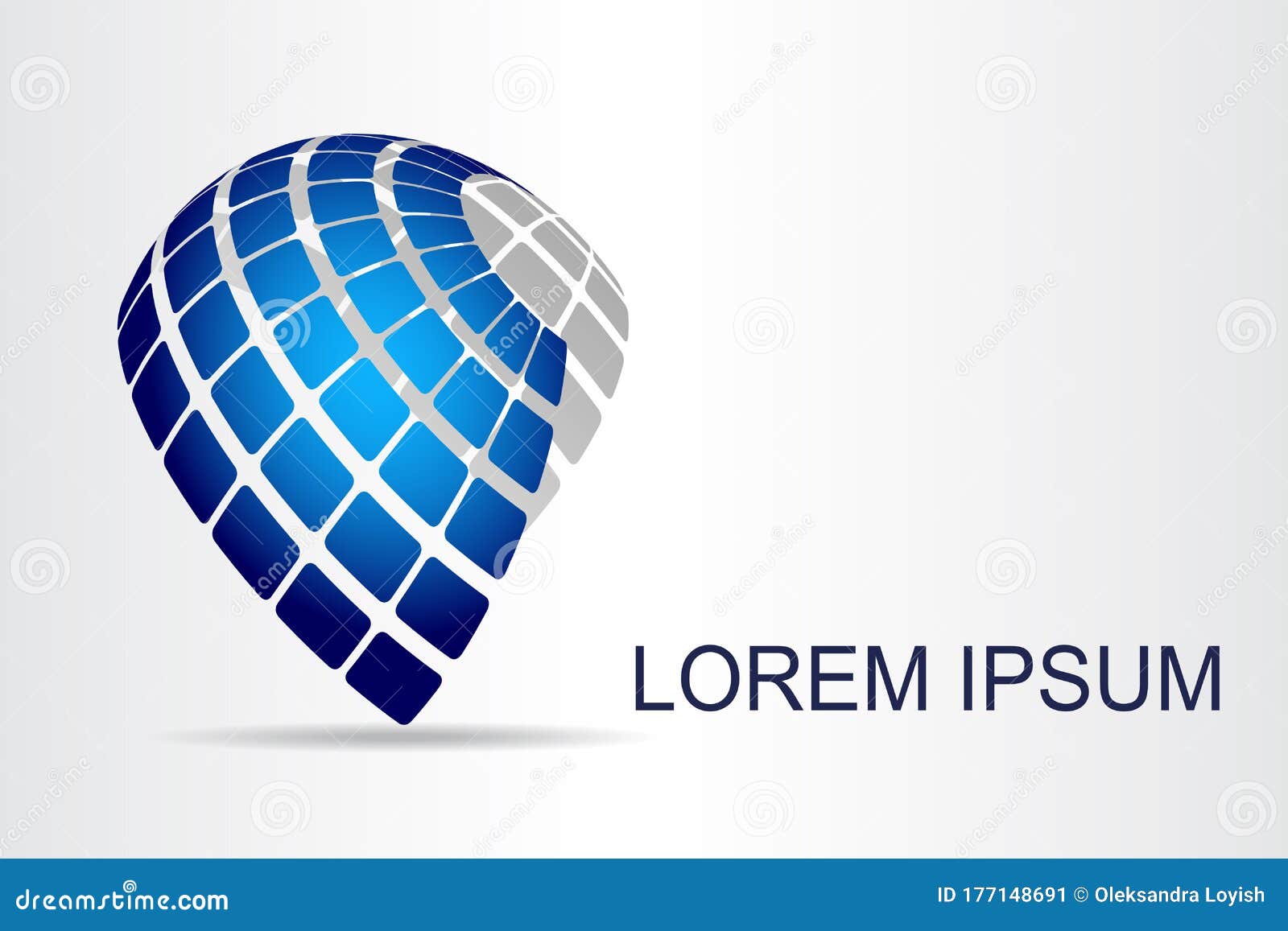 Stylized Spherical Surface With Shapes Of Stars. Template For Logo ...