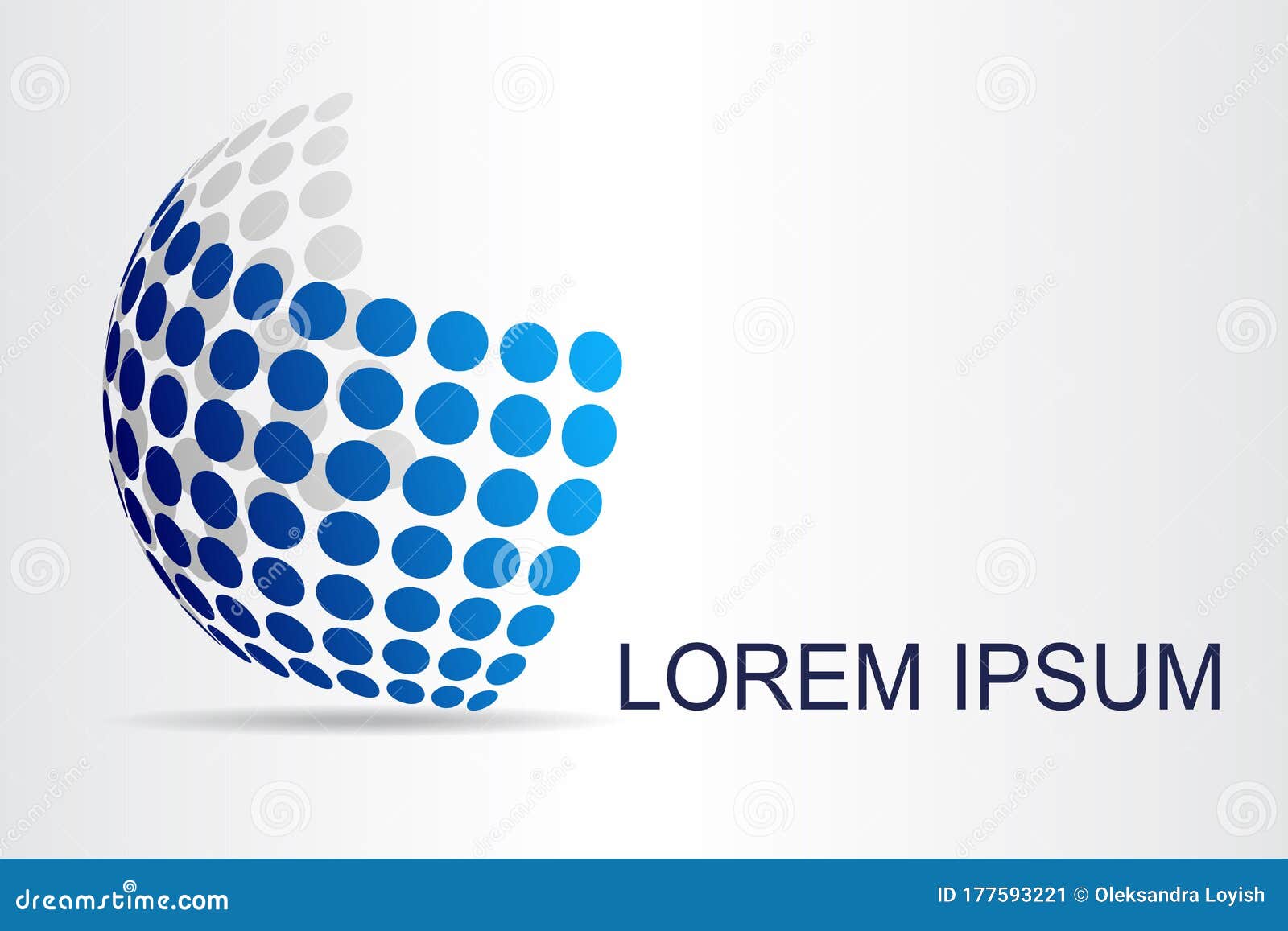 Stylized Spherical Surface With Shapes Of Stars. Template For Logo ...