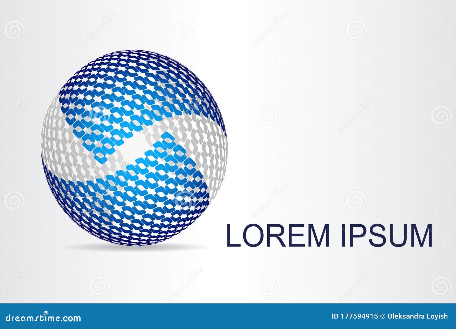 Stylized Spherical Surface With Shapes Of Stars. Template For Logo ...