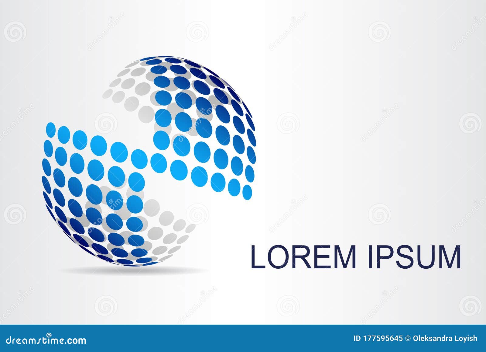 Stylized Spherical Surface With Shapes Of Stars. Template For Logo ...