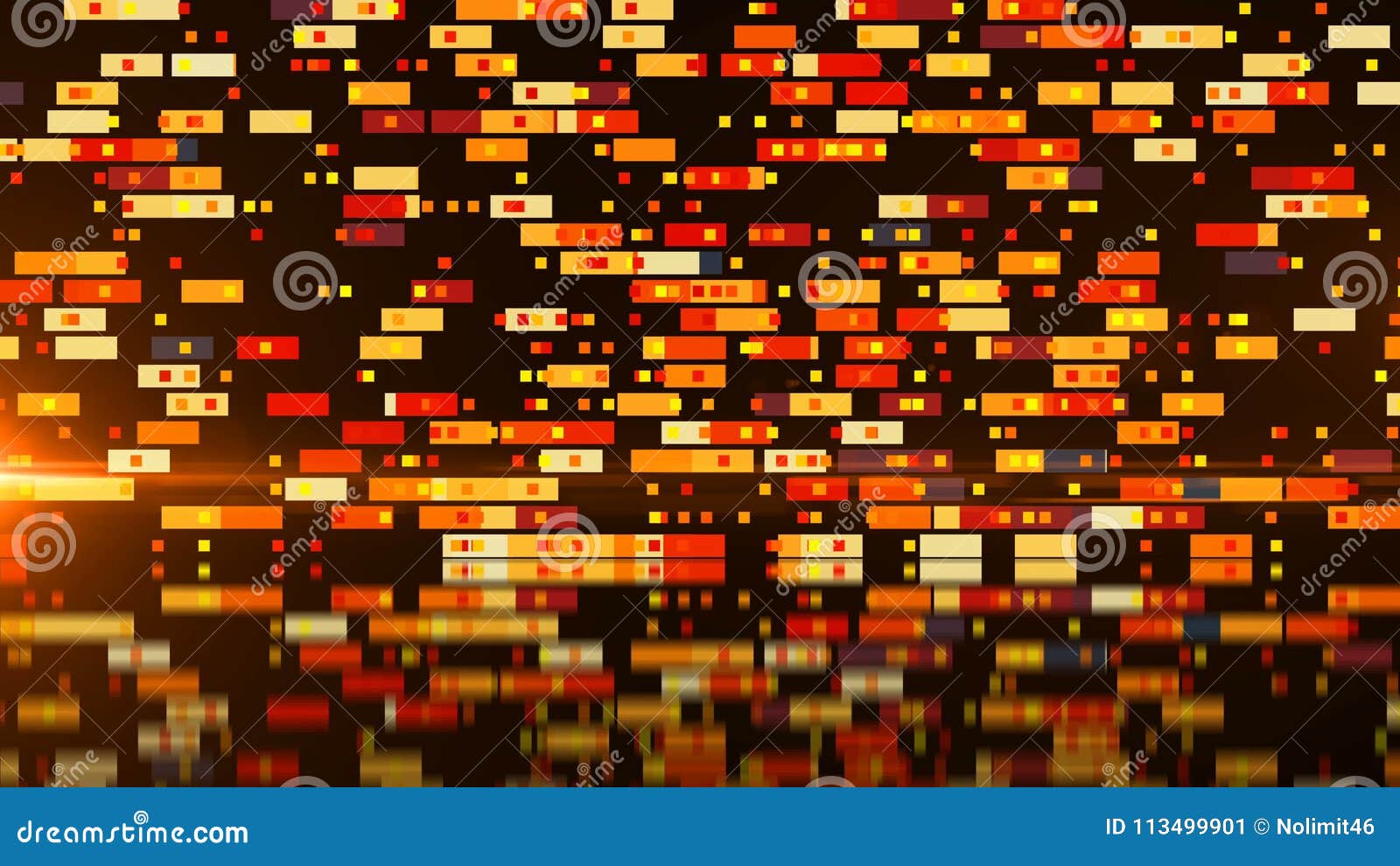 Abstract Technology with Many Rectangles Background, Surface with ...