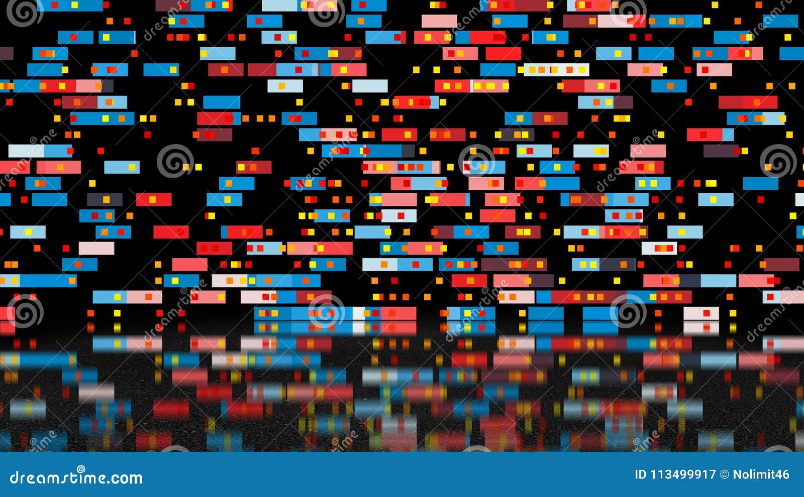 Abstract Technology with Many Rectangles Background, Surface with ...