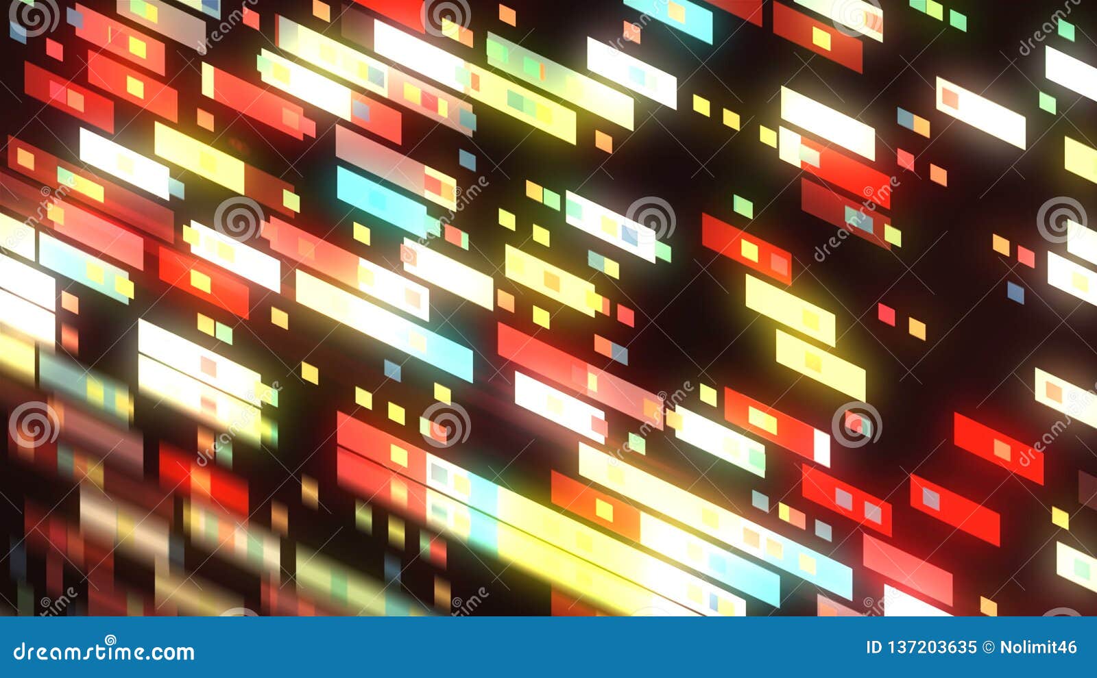 Abstract Technology with Many Rectangles Background, Surface with ...