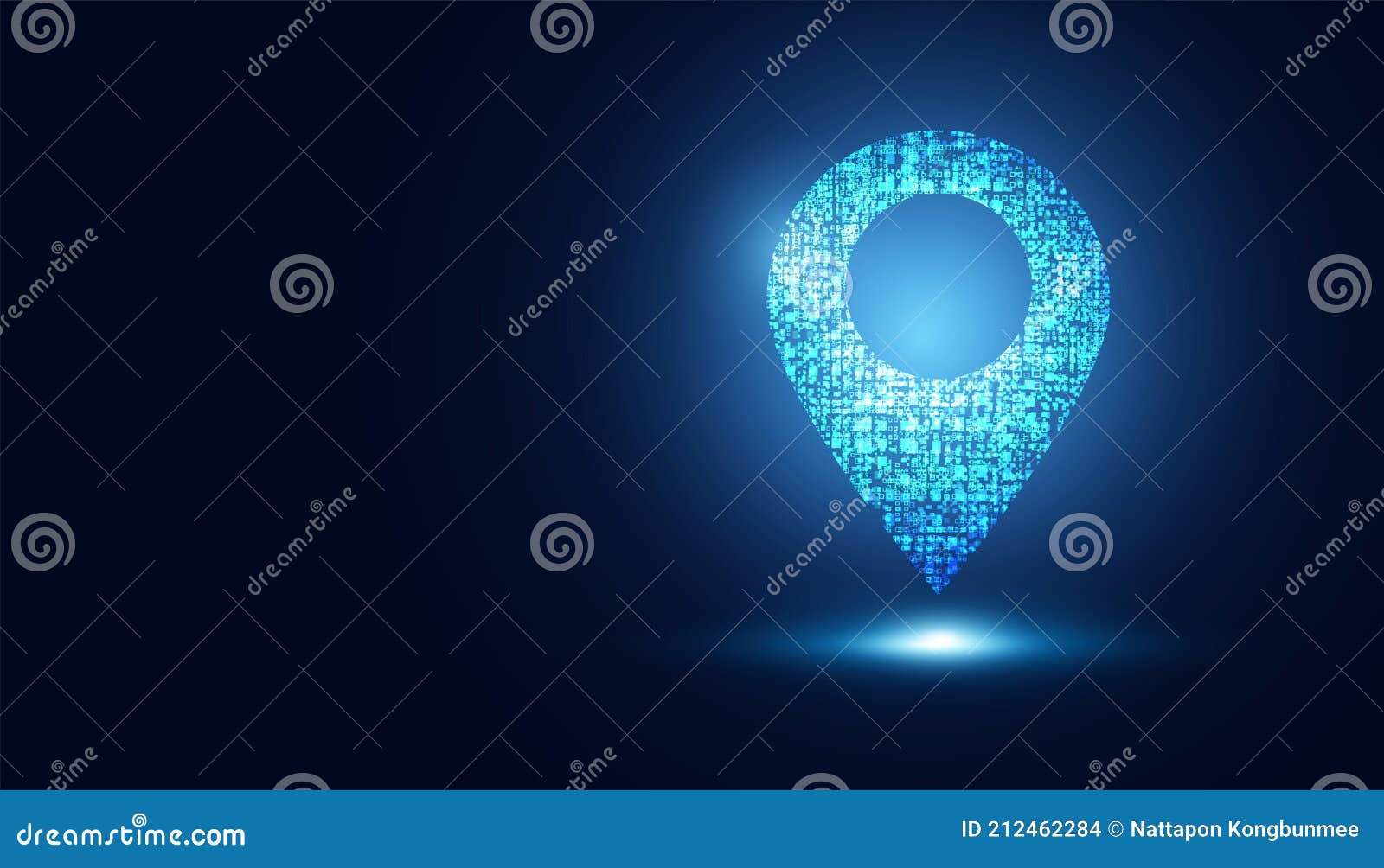 Abstract Technology Map Pin Low Poly Futuristic Glowing Gps Modern ...