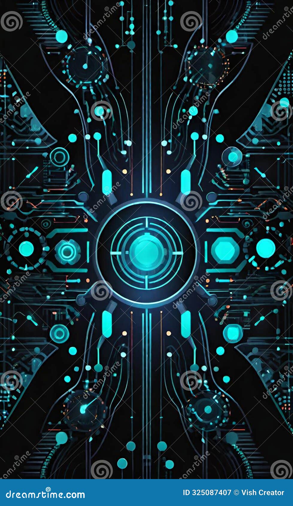 Technology or Medical Shape Patterns Ai Generated Stock Illustration ...