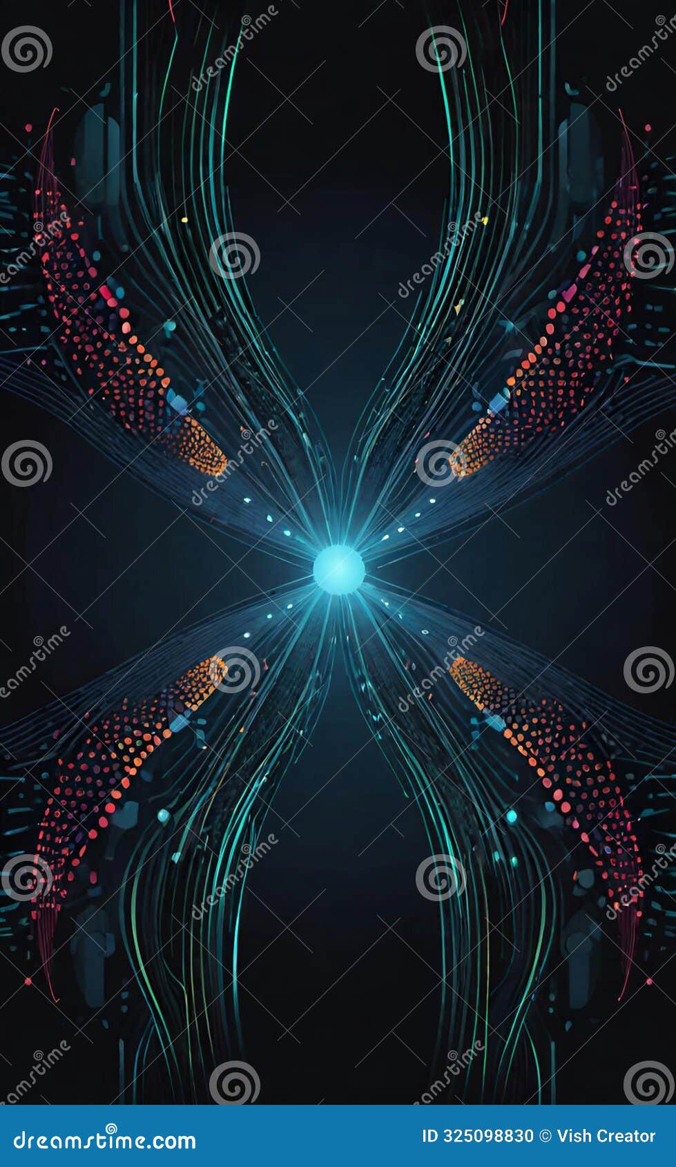 Technology or Medical Shape Patterns Ai Generated Stock Illustration ...