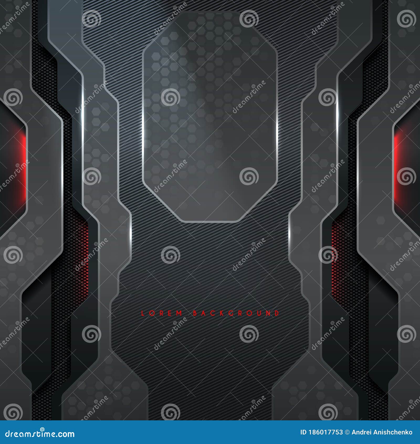 Abstract Technology Metal Background with Light Effect Stock Vector ...