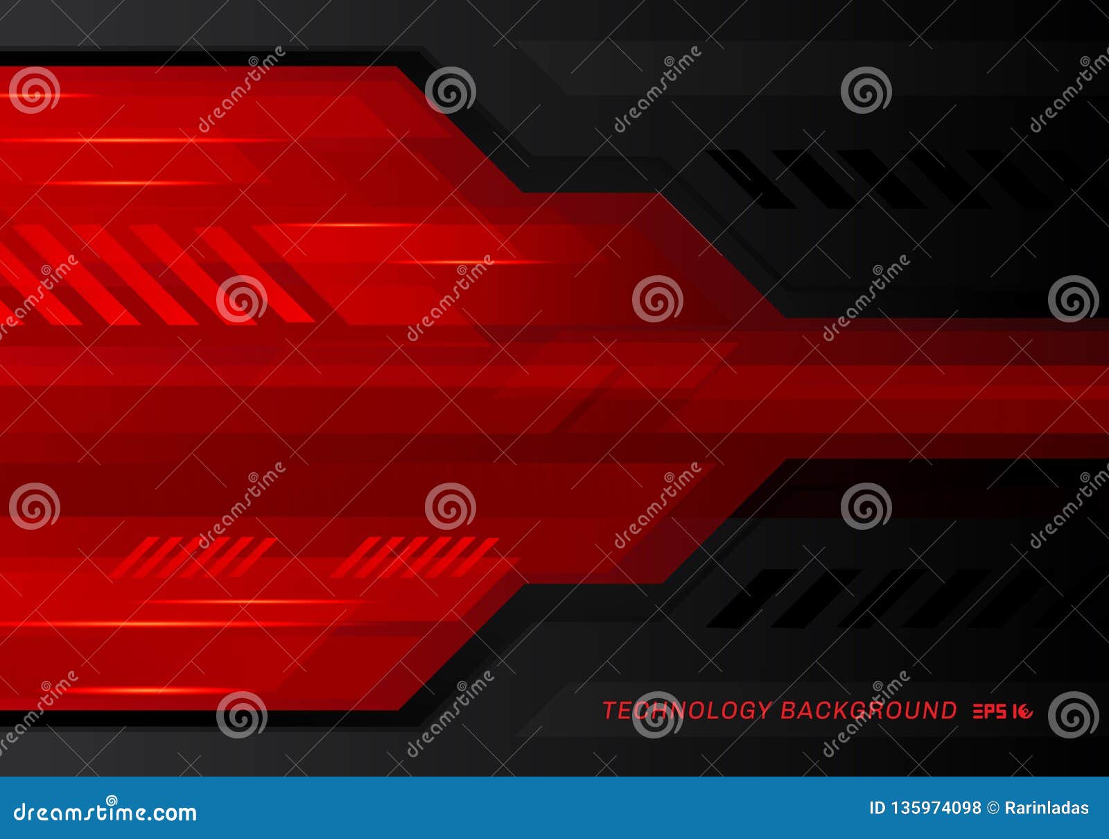 Abstract Technology Metallic Red Black Contrast Tech Innovation ...