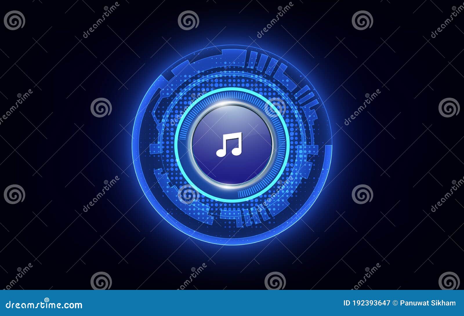 Abstract Technology Music Button Music Abstract Background Stock Vector ...
