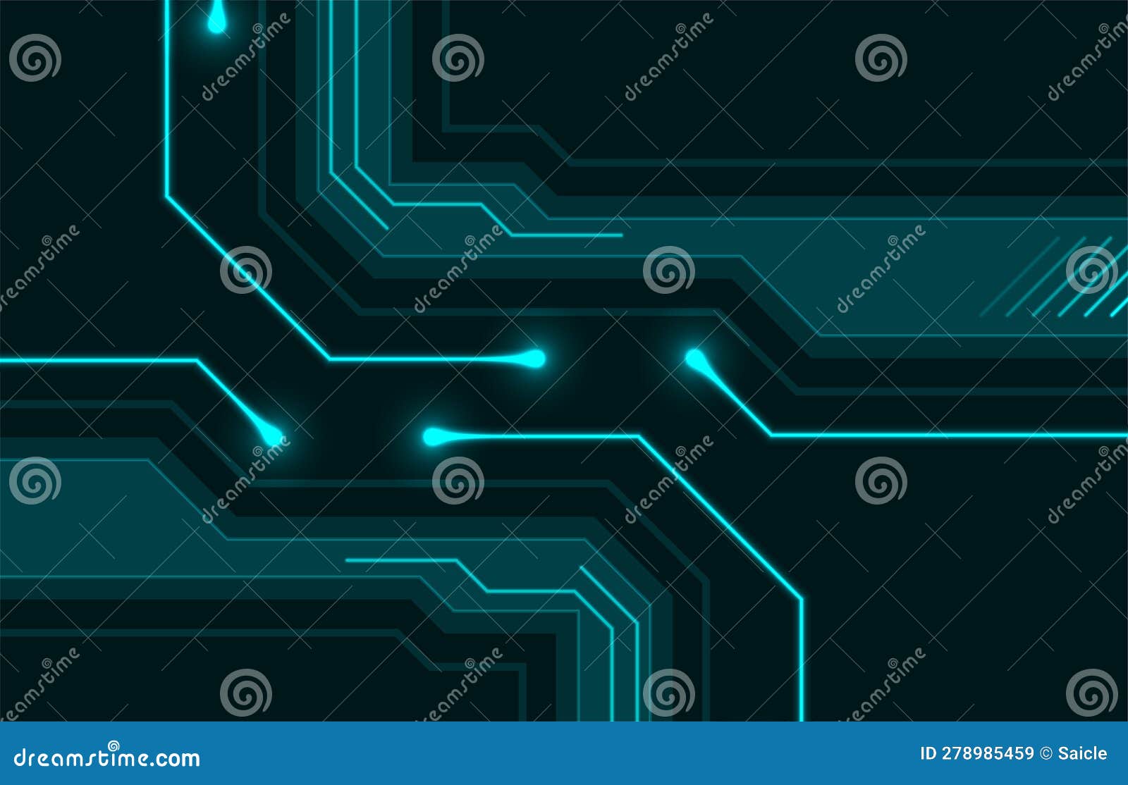 Abstract Technology Neon Geometric Background Stock Vector ...