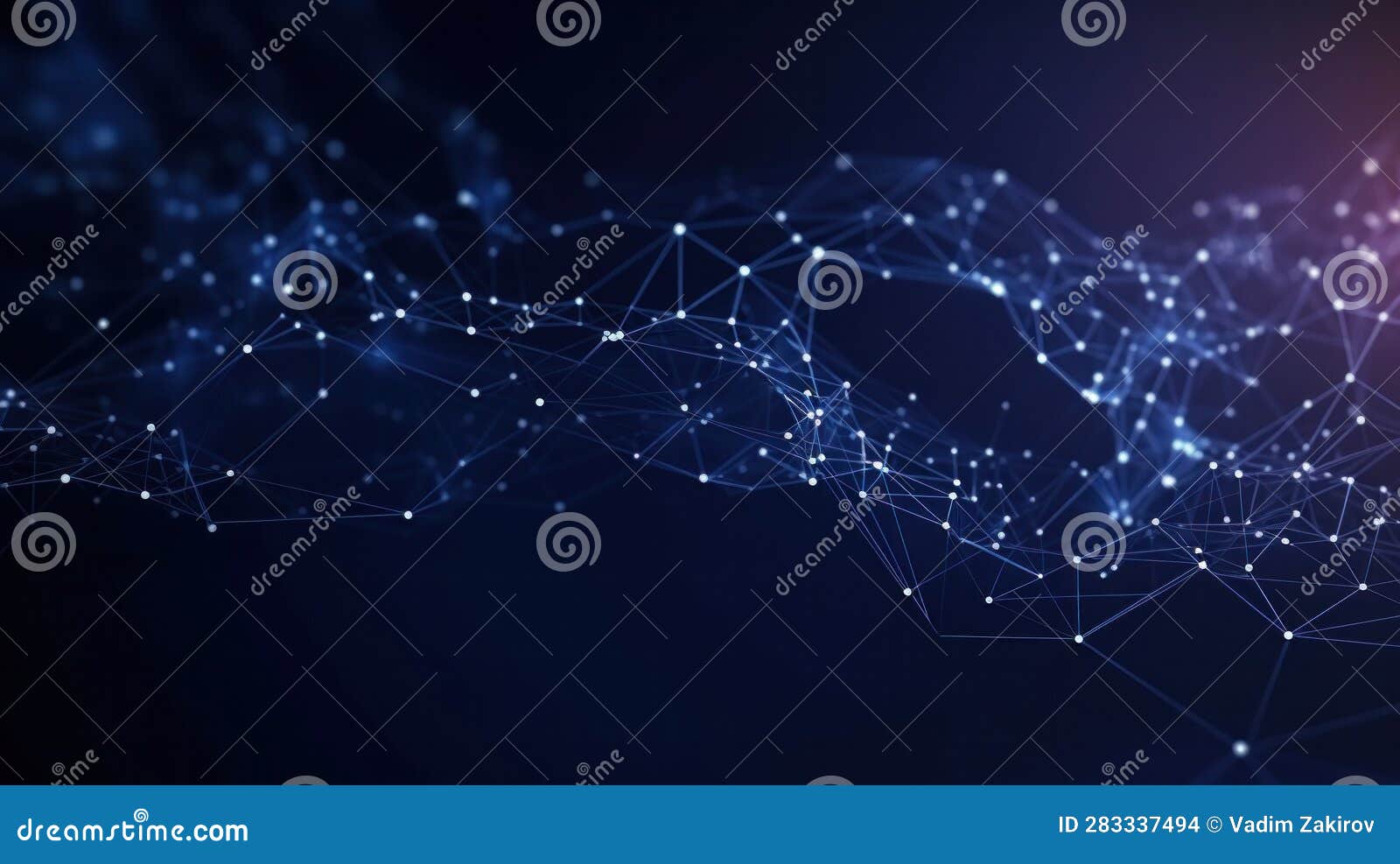 Abstract Technology Net Background with Blue Light Waves Stock ...