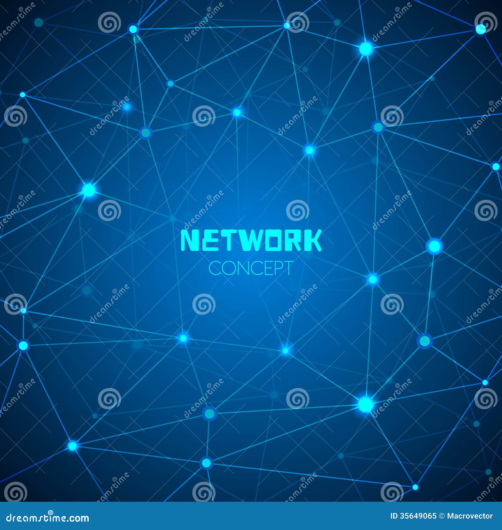 Abstract Technology Network Concept Stock Vector - Illustration of ...