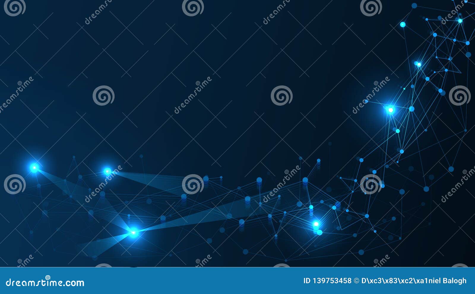 Abstract Technology Network Structure Background. Futuristic Plexus Effect Computer Geometric ...