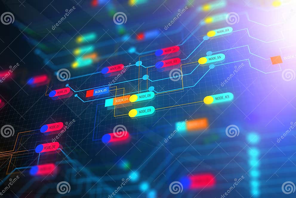 Abstract Technology Node Backdrop Stock Photo - Image of connect ...