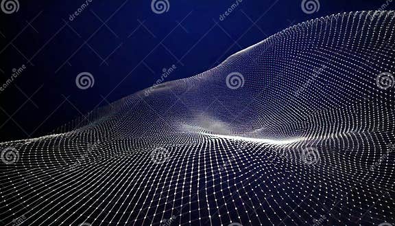 Abstract Technology Particles Forming a Futuristic Mesh Network ...