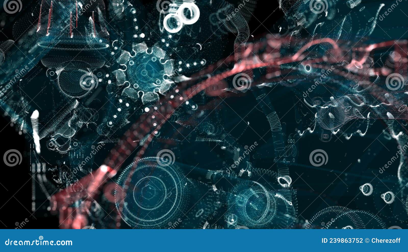 Abstract Technology Particles Mesh Background Stock Illustration ...