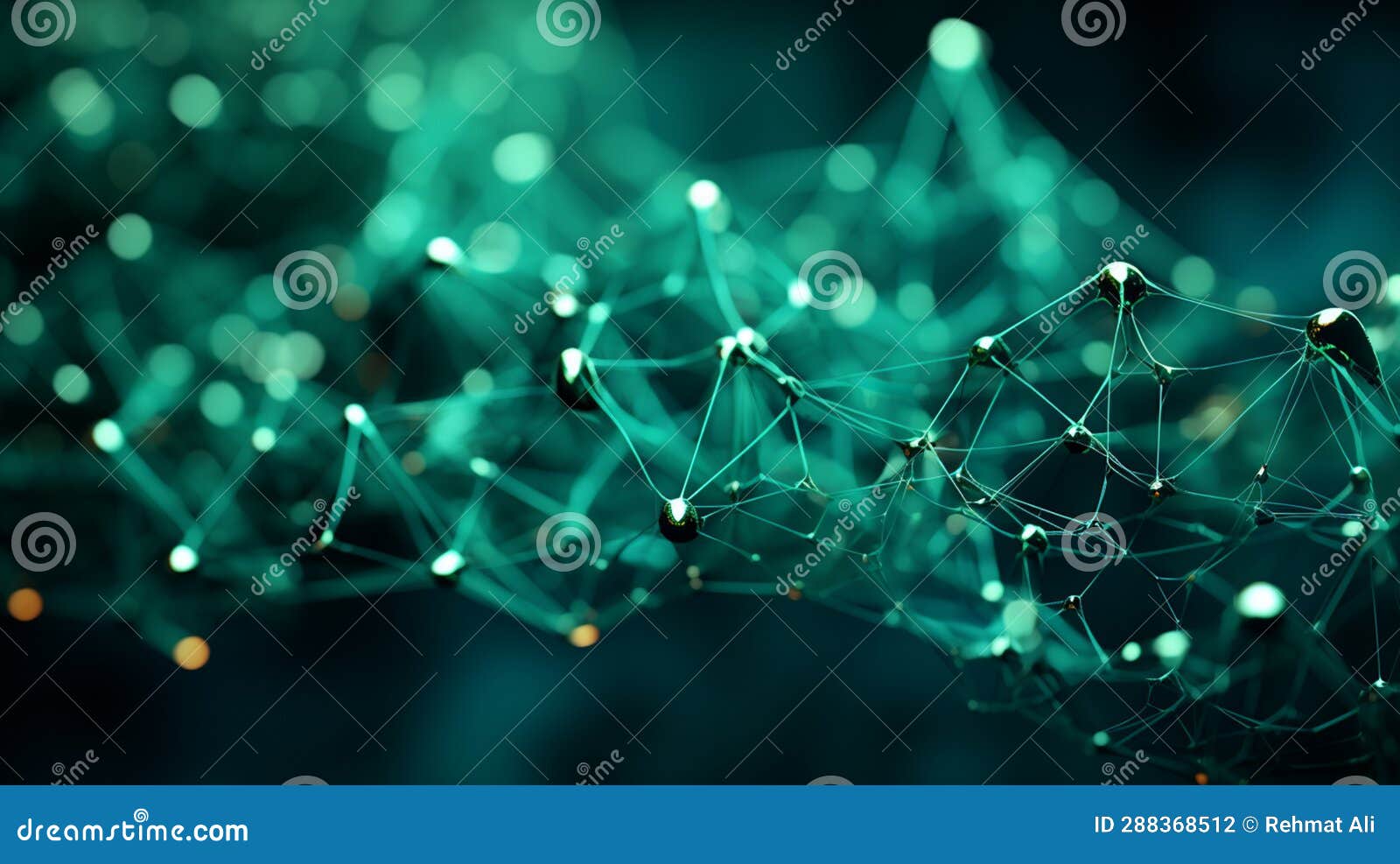 Abstract Technology Particles Mesh Background 3d Rendering Stock ...