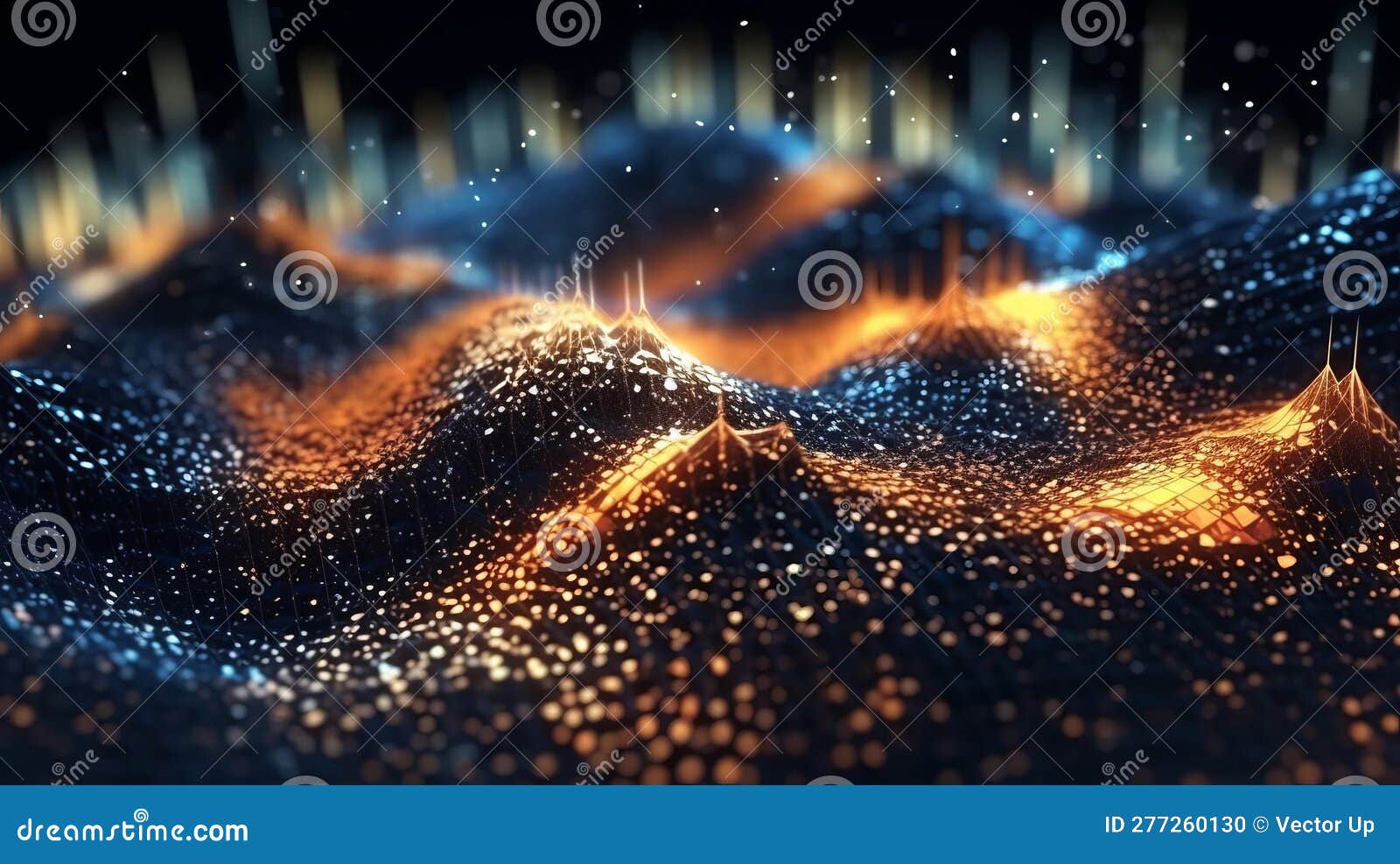 Abstract Technology Particles Mesh Background. Generative AI Stock ...