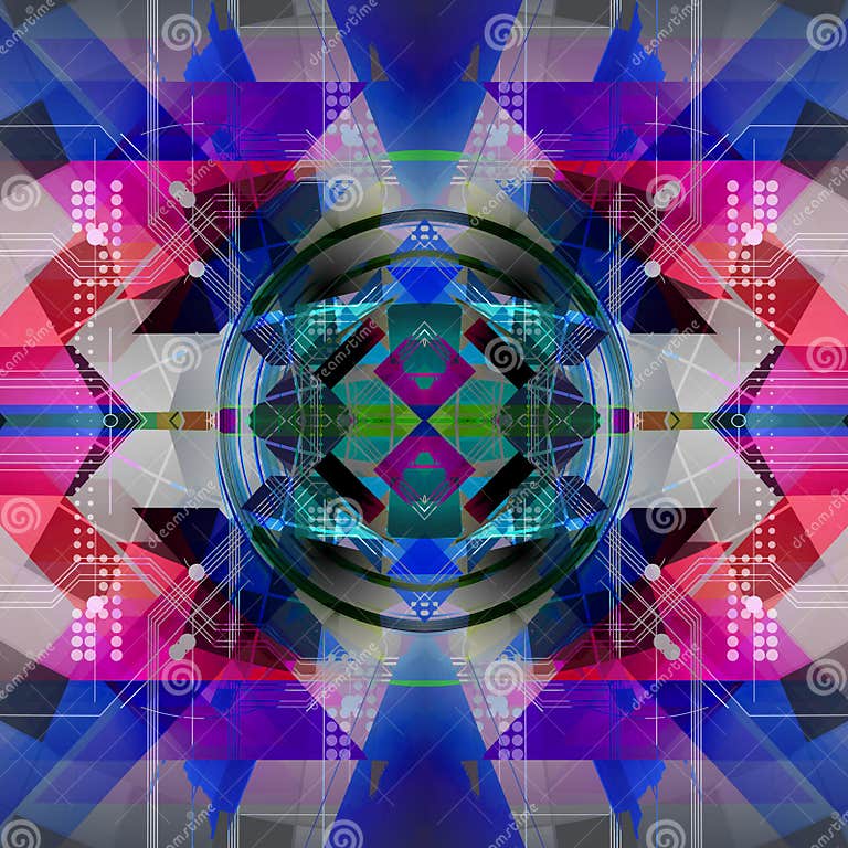 Abstract Technology Pattern Illustration Stock Illustration ...