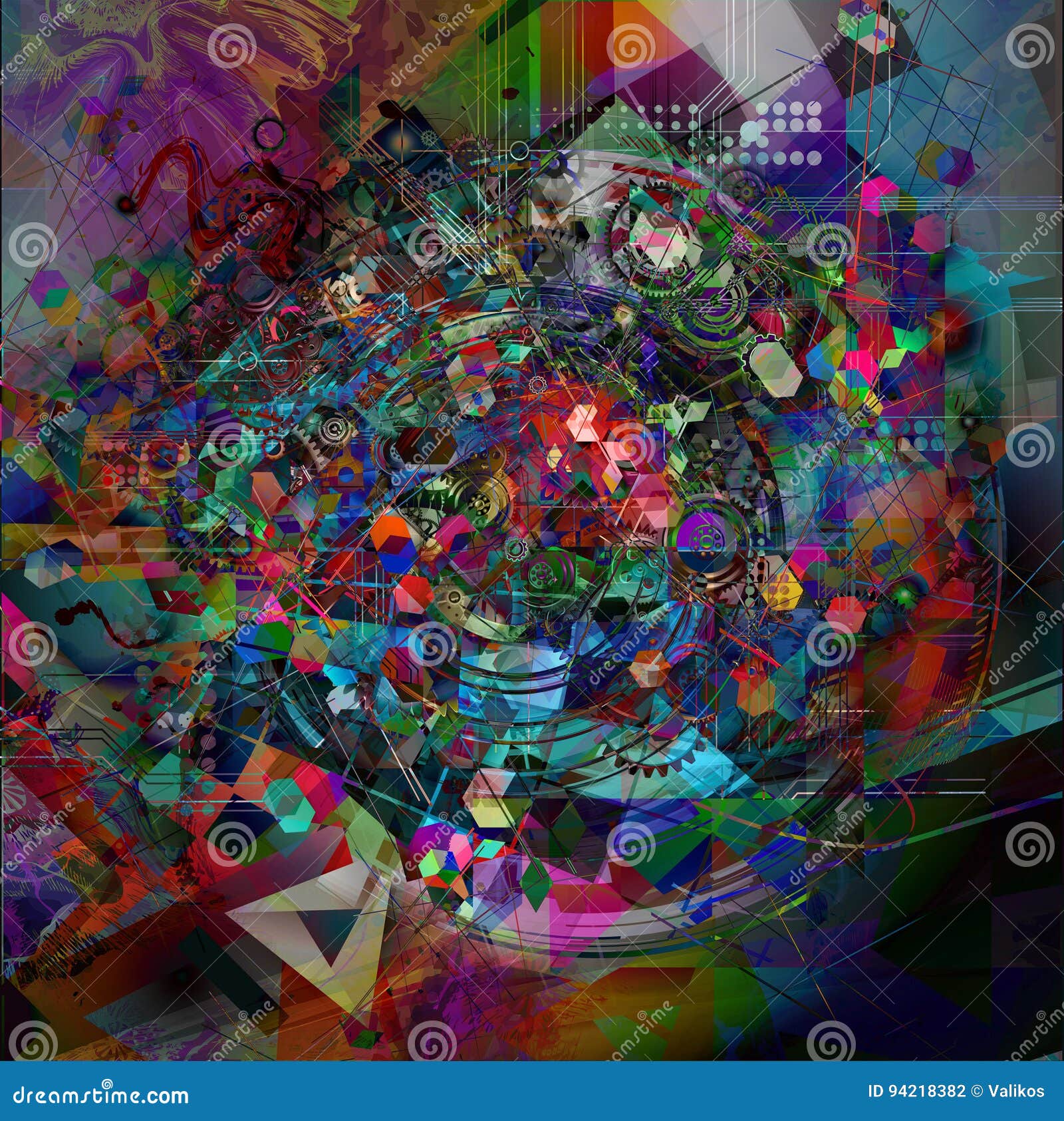 Abstract Technology Pattern Illustration Stock Illustration ...