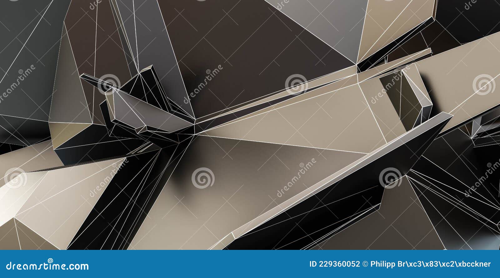 Abstract Technology Polygon Mesh Object Background 3d Render ...