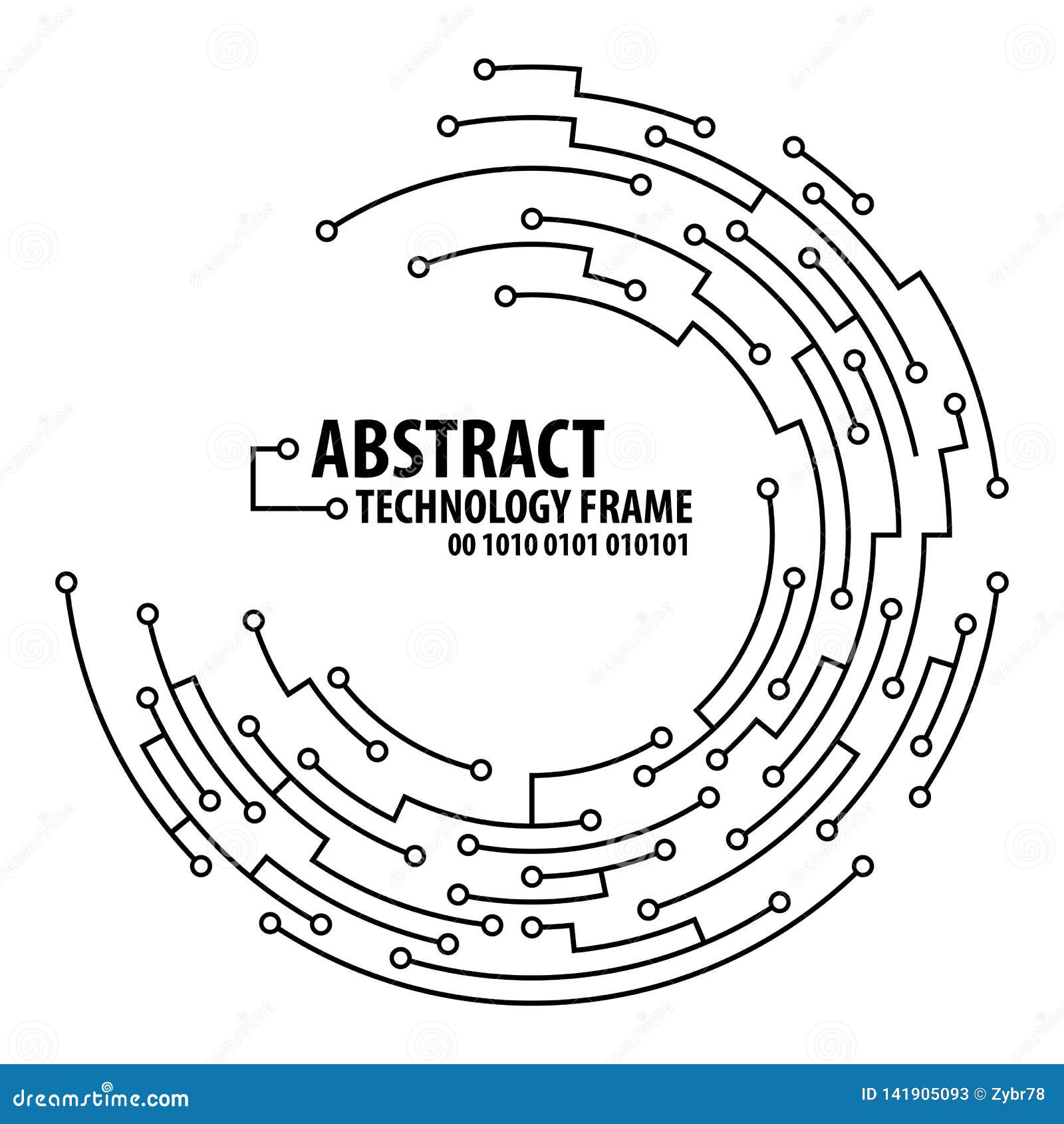 Abstract Technology Round Frame Stock Vector - Illustration of idea ...