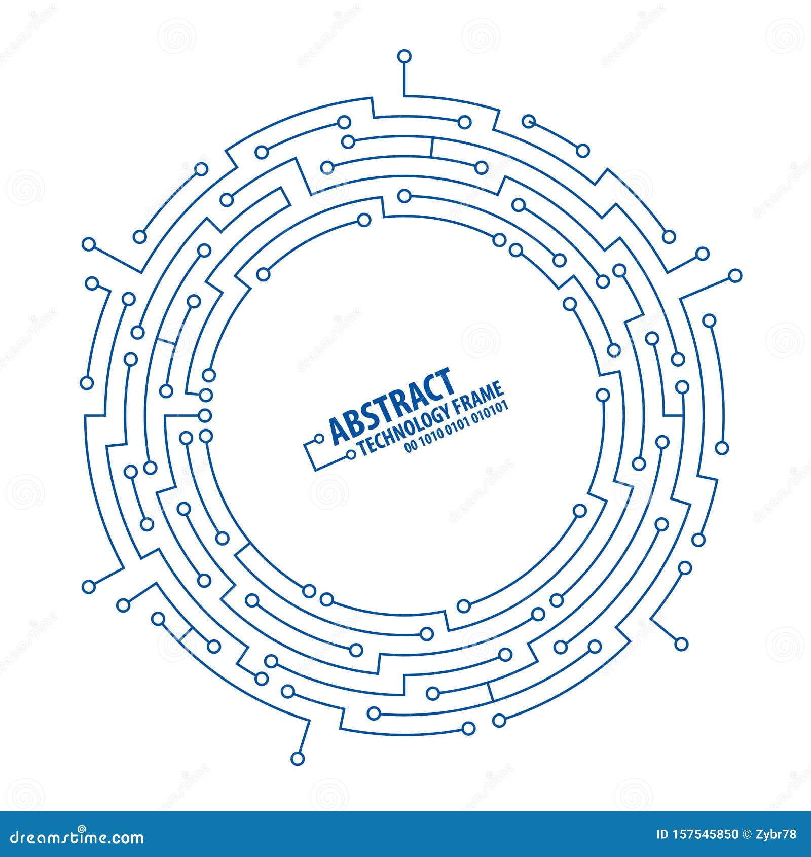Abstract Technology Round Frame Stock Vector - Illustration of ...