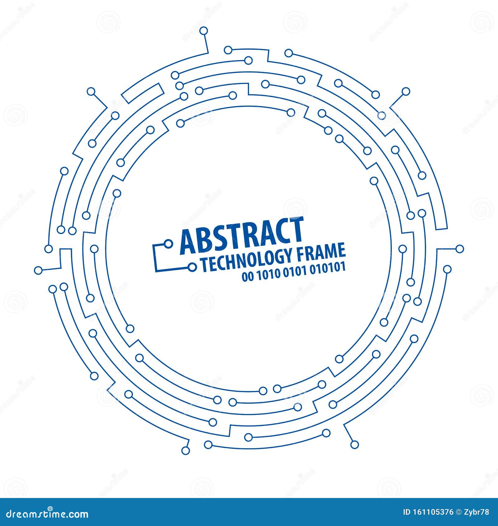 Abstract Technology Round Frame Stock Vector - Illustration of ...