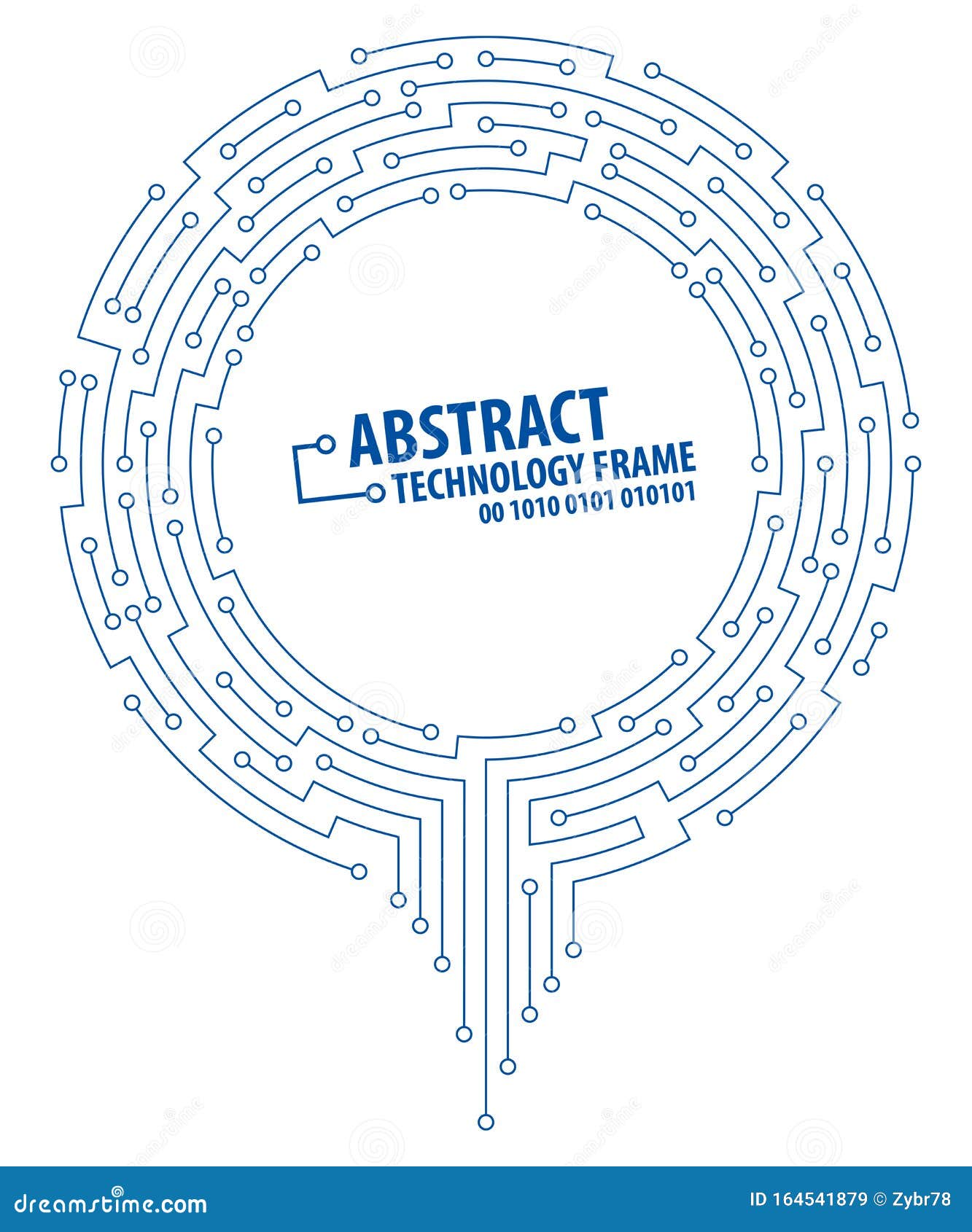 Abstract Technology Round Frame Stock Vector - Illustration of graphic ...