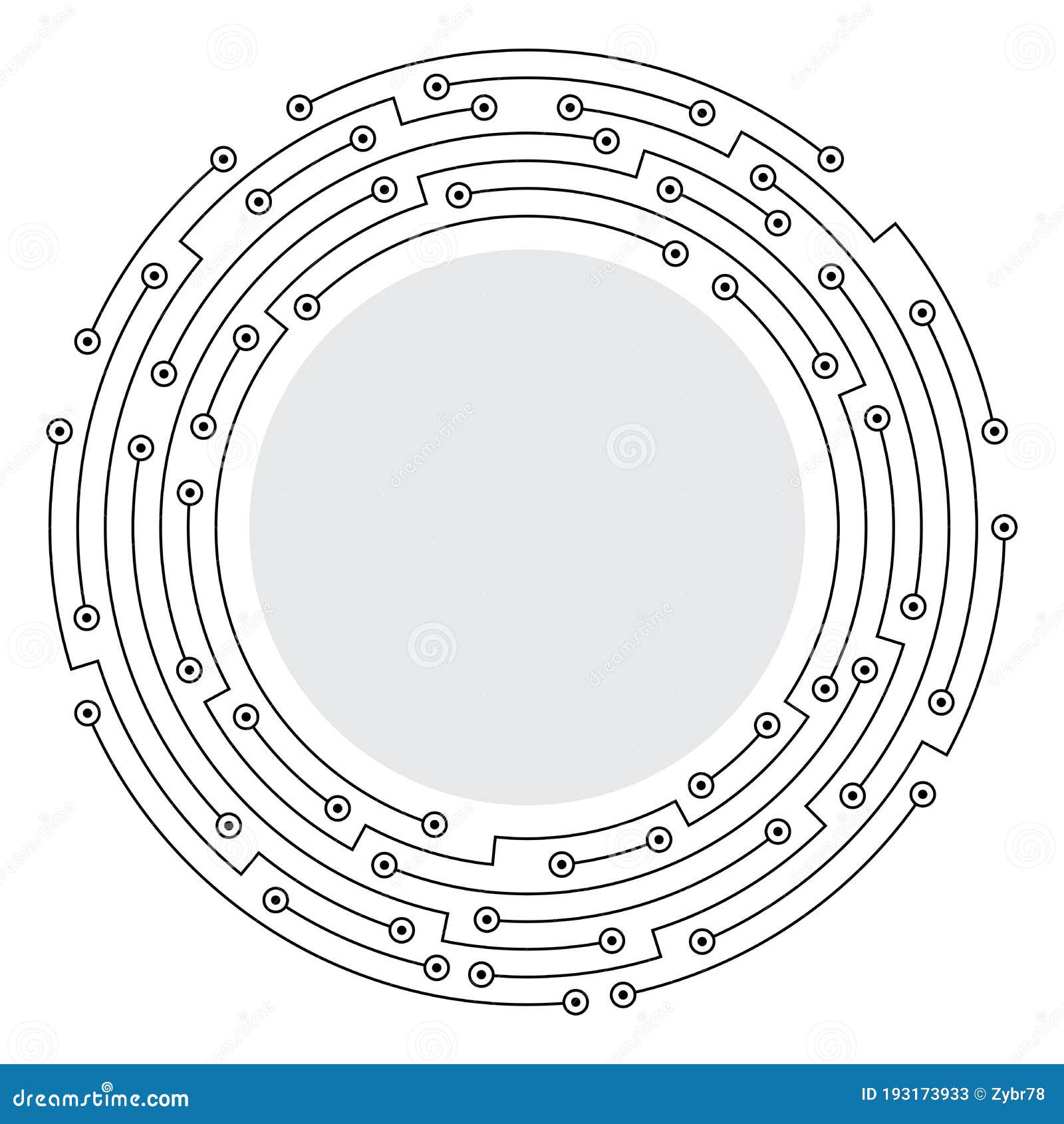 Abstract Technology Round Frame Stock Vector - Illustration of backdrop ...