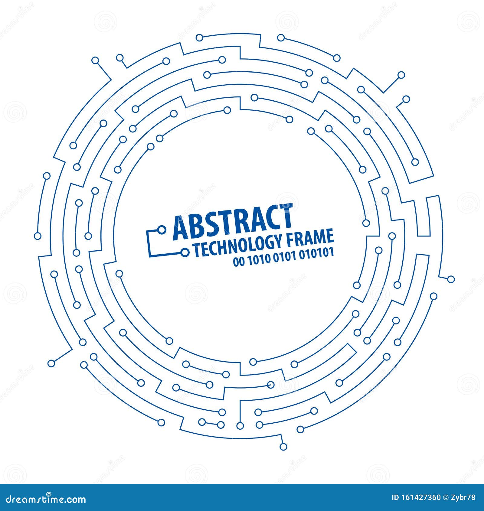 Abstract Technology Round Frame Stock Vector - Illustration of energy ...