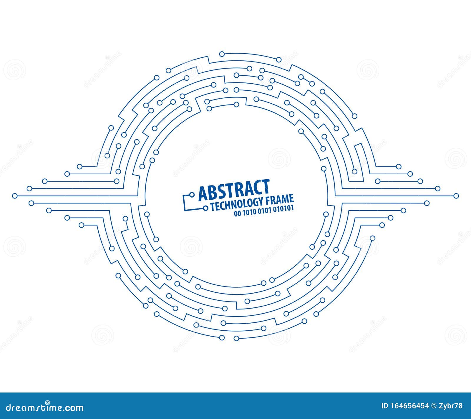 Abstract Technology Round Frame Stock Vector - Illustration of ...