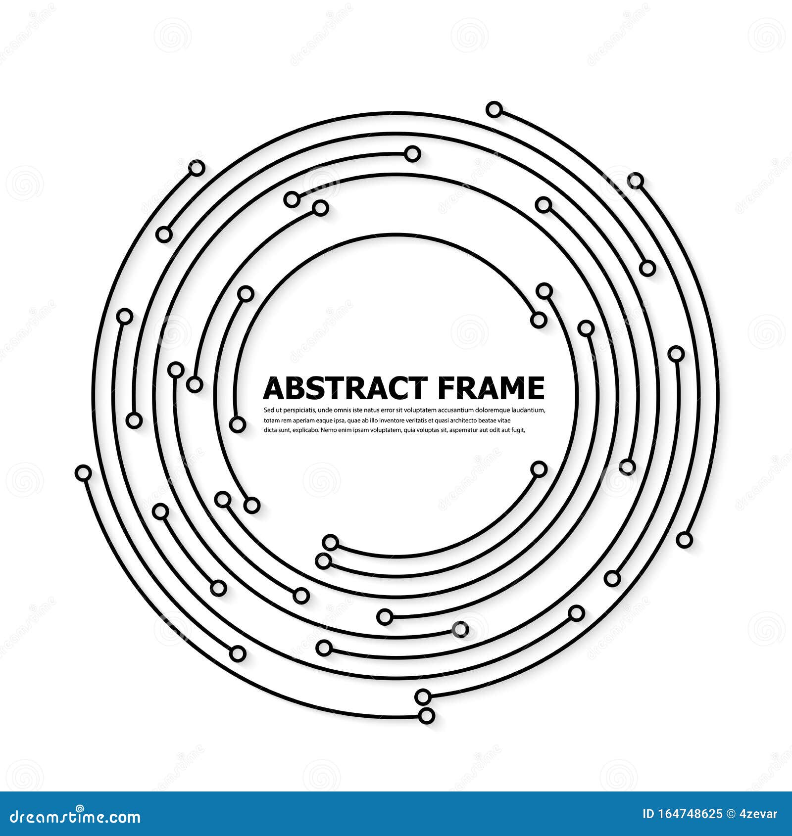 Abstract Technology Round Frame. Vector Illutration Stock Vector ...