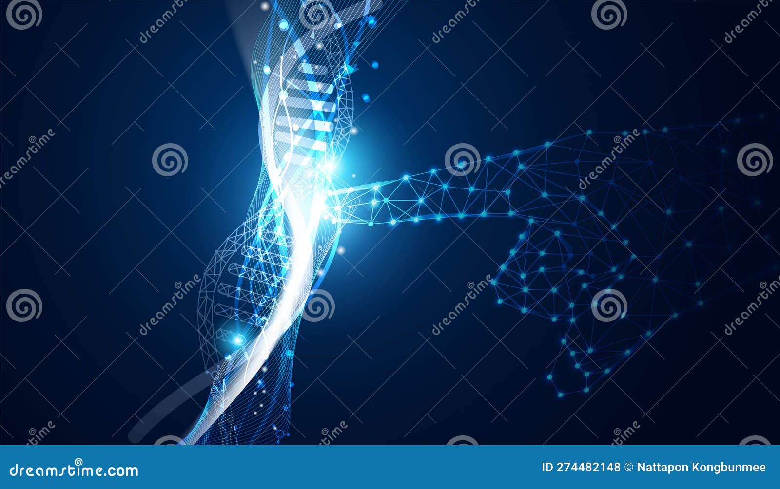 Abstract Technology Science Concept Finger Pointing DNA Genes Genetic ...