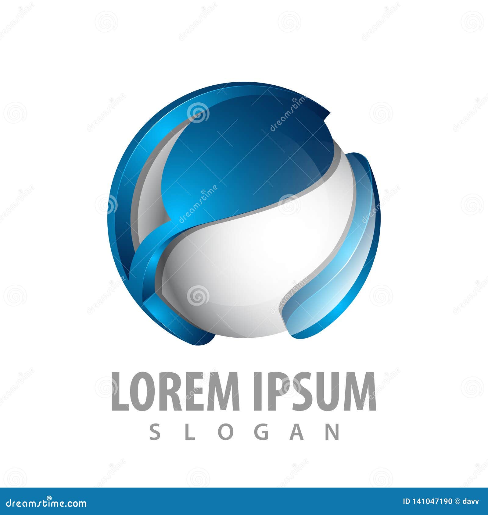 Abstract Technology Sphere Logo Concept Design. 3D Symbol Graphic ...