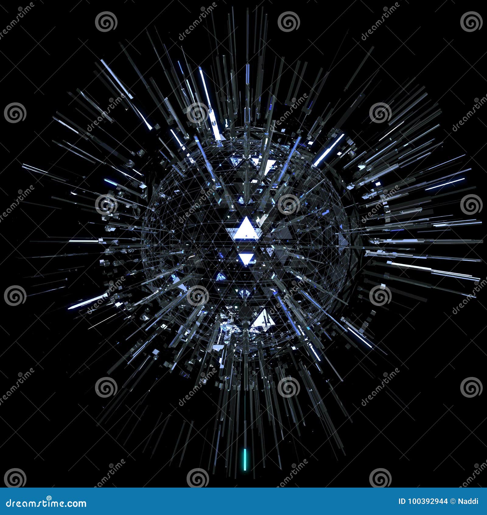 Abstract Technology Sphere. Stock Illustration - Illustration of ...