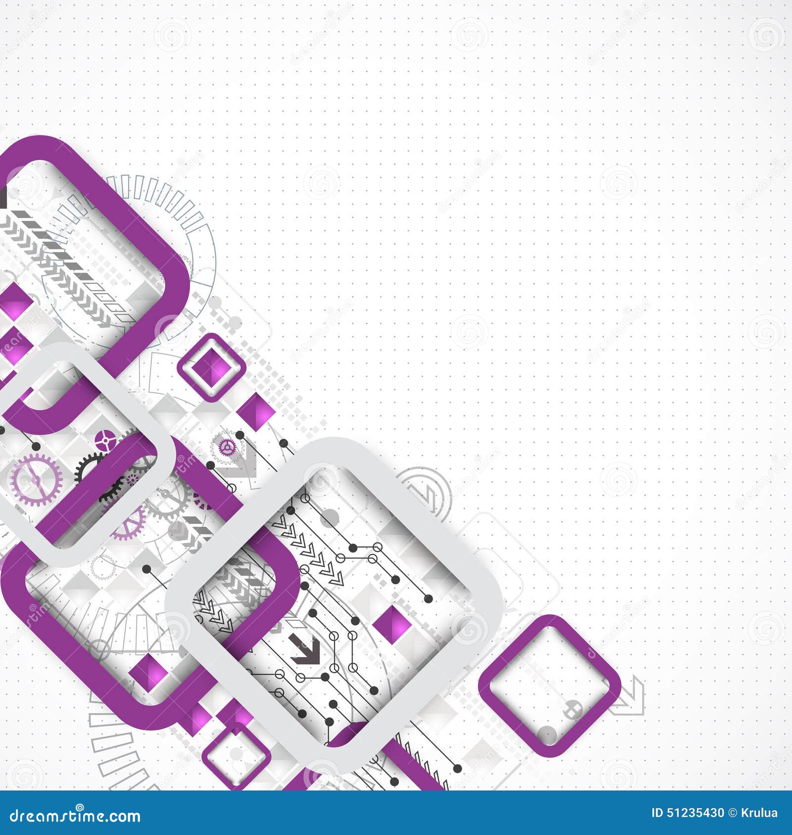 Abstract Technology Square Background Stock Vector - Illustration of ...