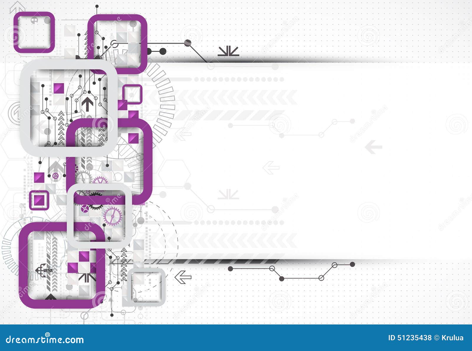 Abstract Technology Square Background Stock Vector - Illustration of ...