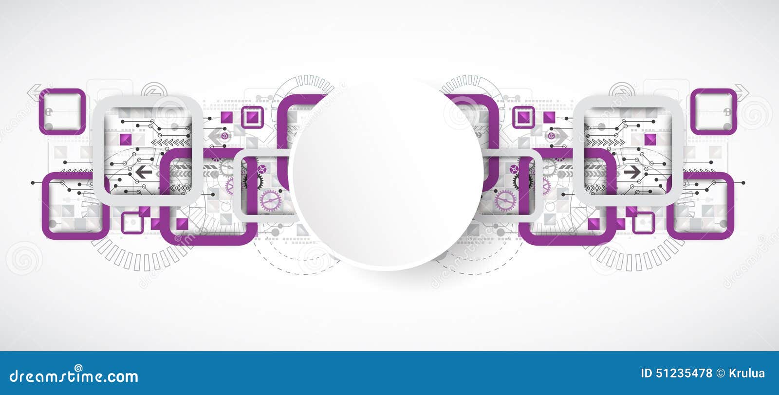 Abstract Technology Square Background Stock Vector - Illustration of ...