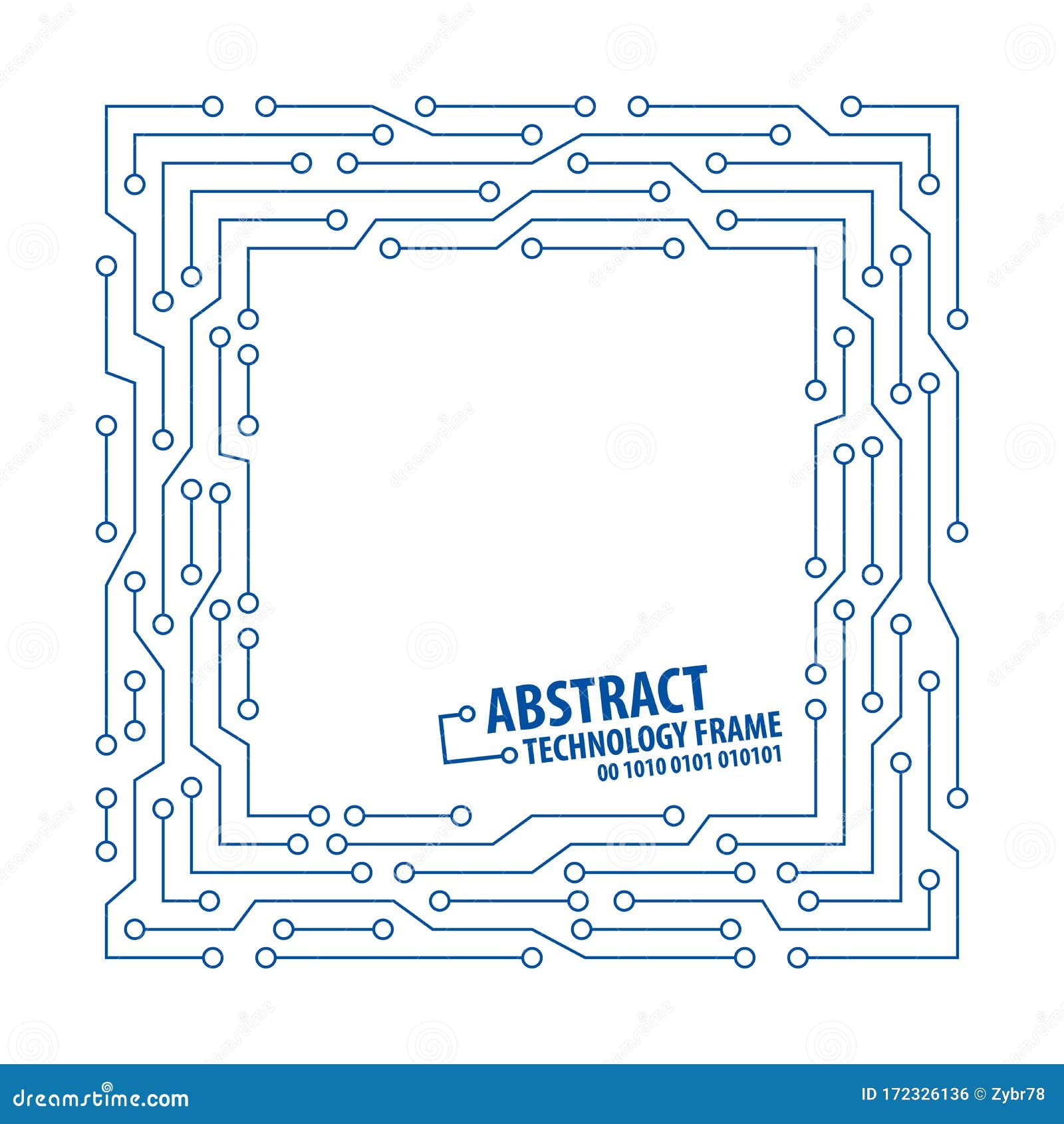 Abstract Technology Square Frame Stock Vector - Illustration of energy ...