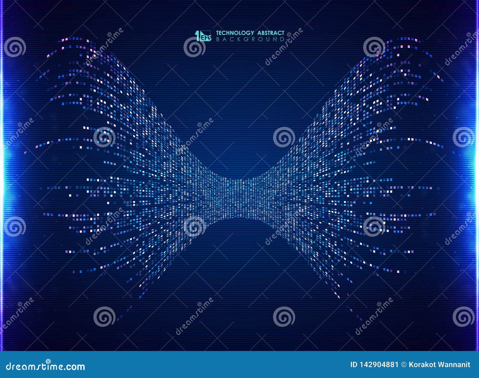 Abstract Technology Square Pattern Blue Design Energy Lines Decoration ...