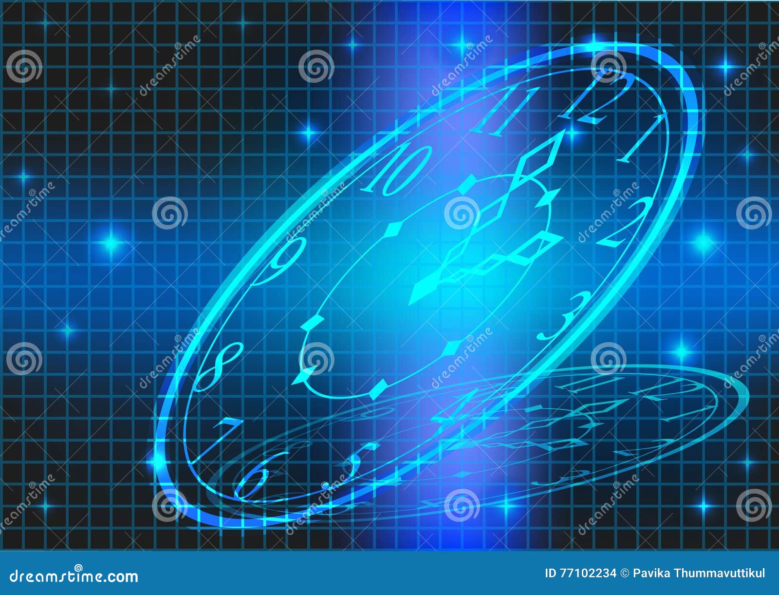 Abstract Technology Star Watch Stock Vector - Illustration of grid ...