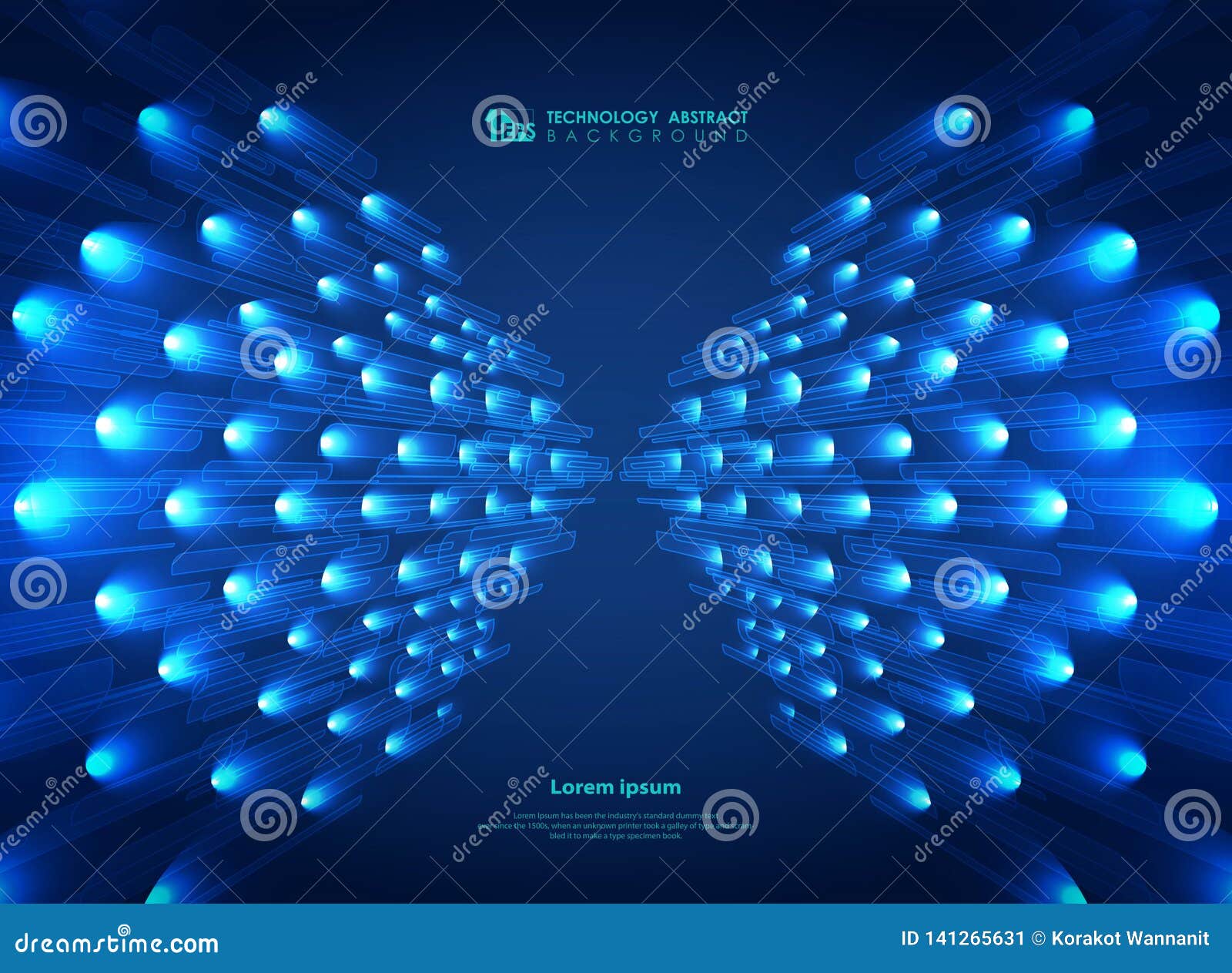 Abstract Technology Stripe Line Pattern with Blue Glitters Background ...
