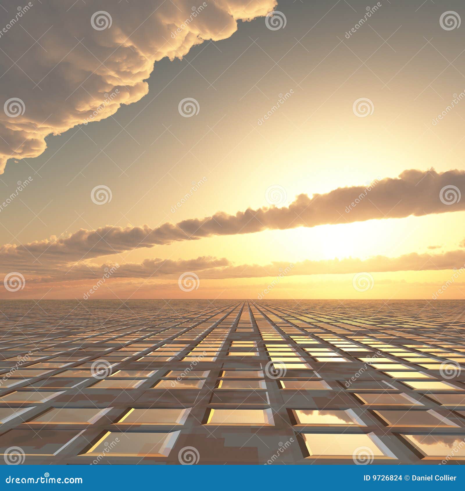 Abstract Technology Sun Sky Background Stock Illustration ...