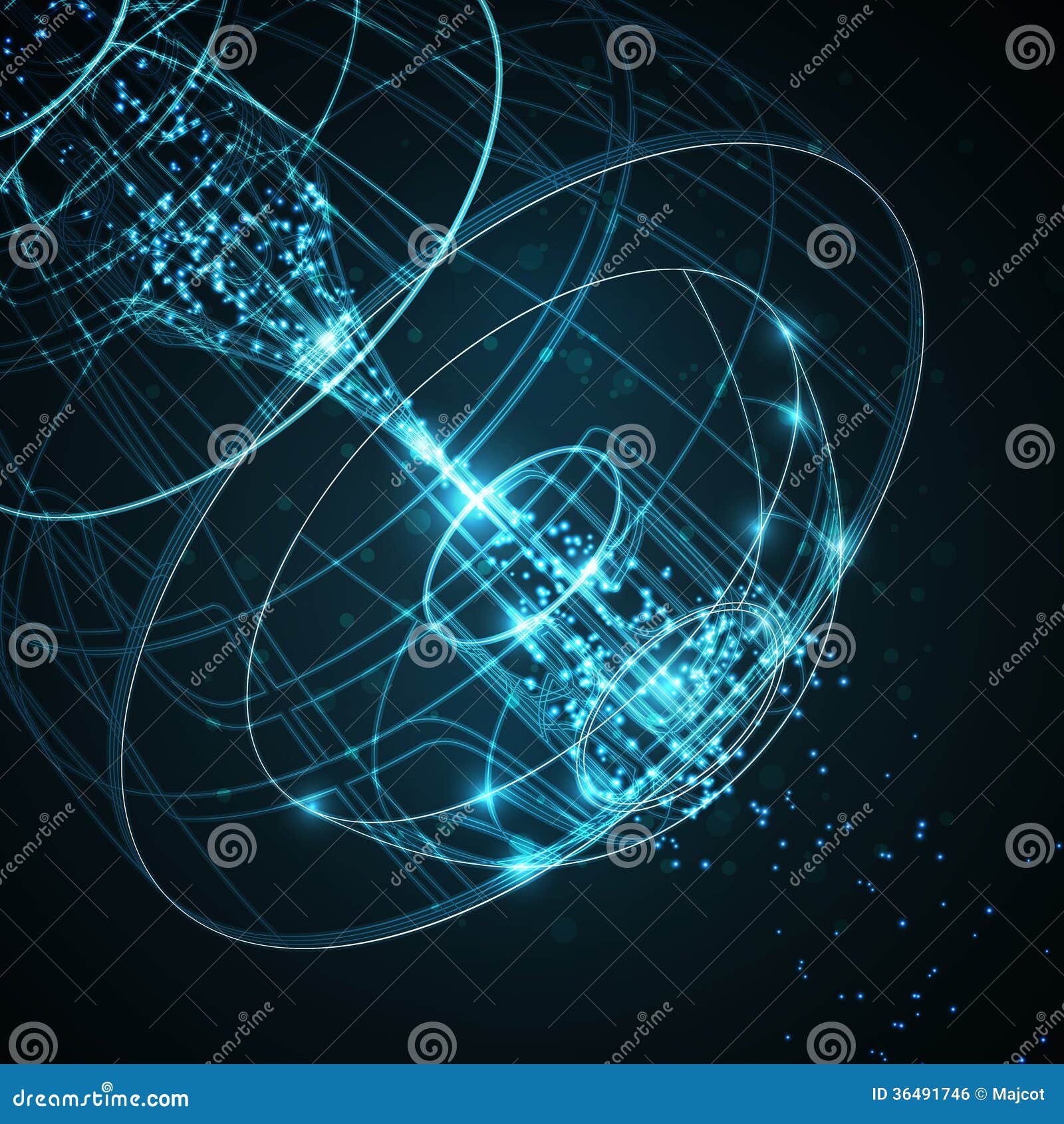Abstract Technology, Technical Drawing Stock Vector - Illustration of ...